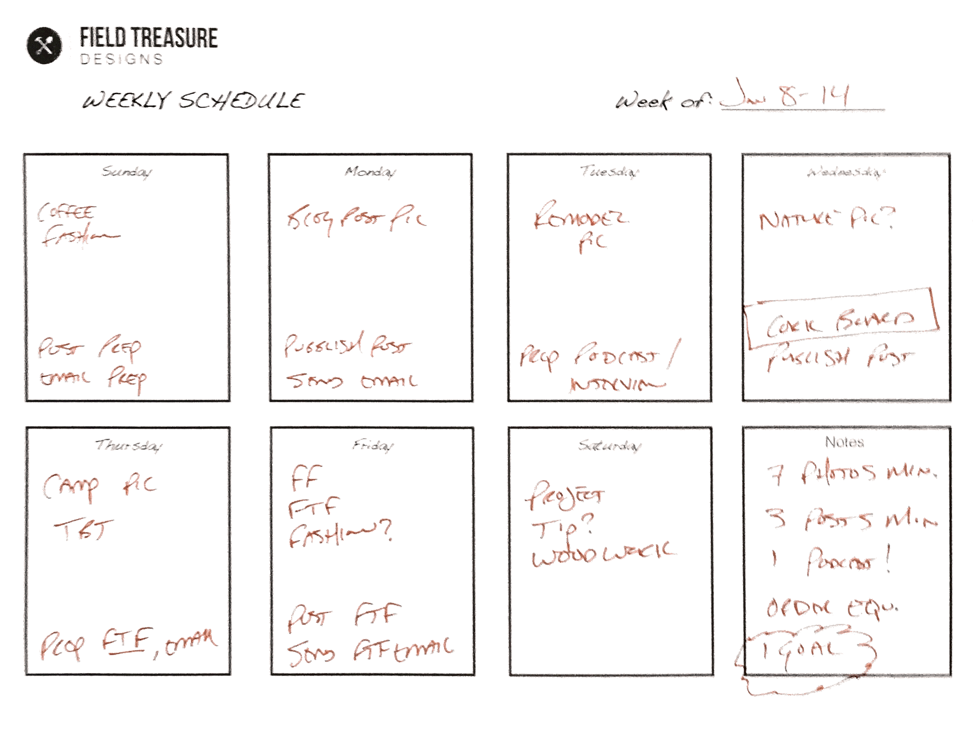 How to Untangle Your Week - Field Treasure Designs