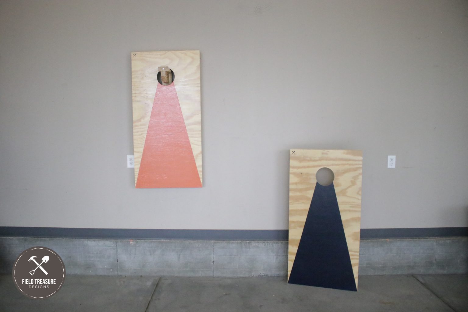DIY Cornhole Board Hanger - Field Treasure Designs