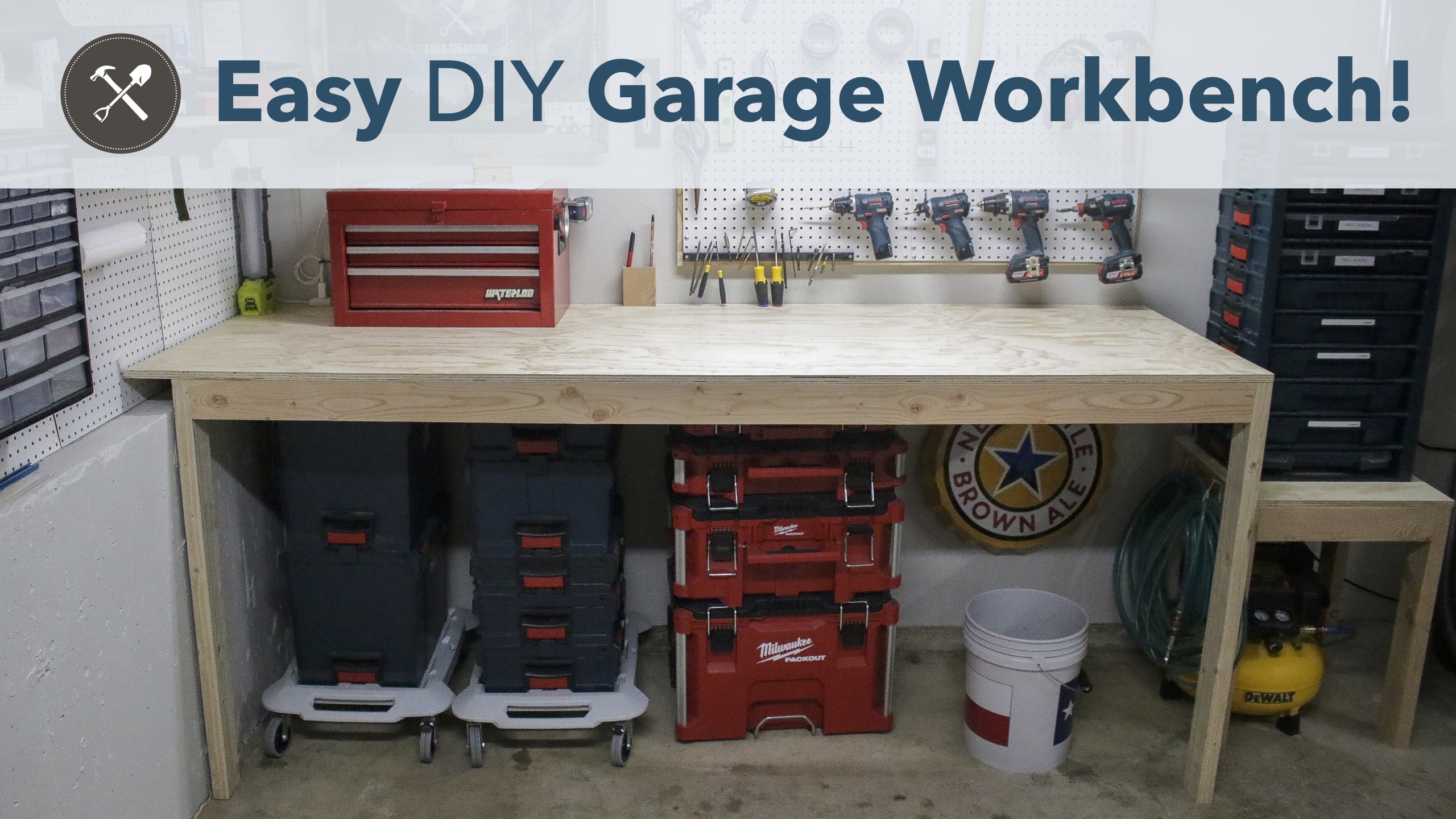 DIY Garage Workbench - Field Treasure Designs