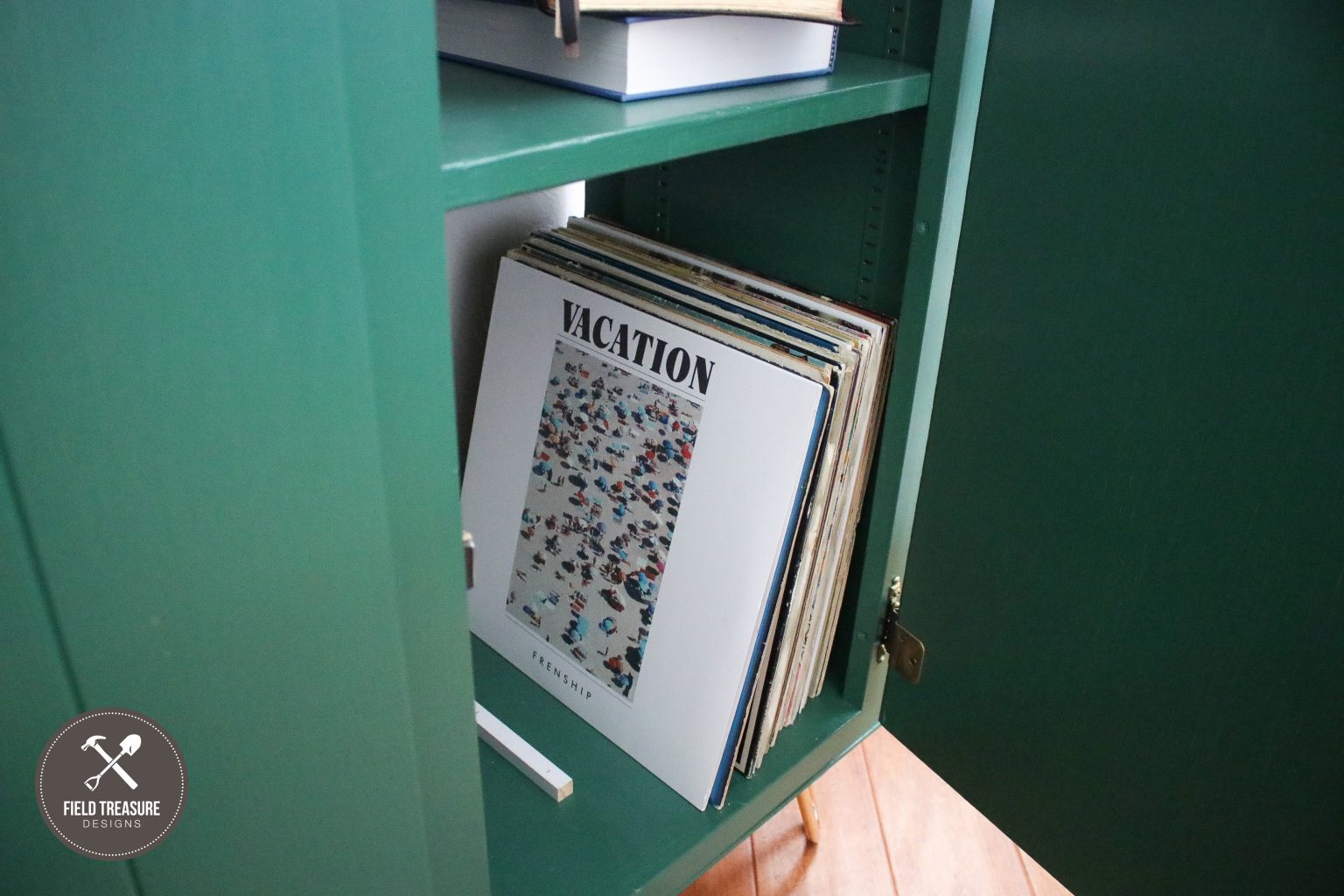 DIY Record Player Console Table - Field Treasure Designs