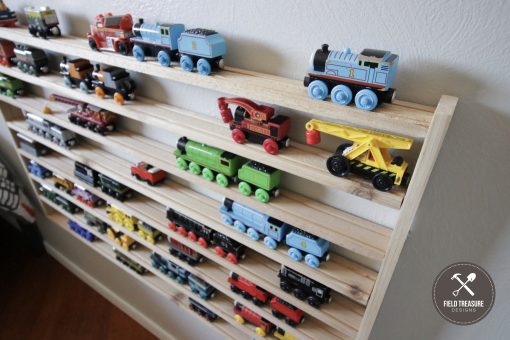 DIY Thomas Wooden Train Wall Rack - Field Treasure Designs