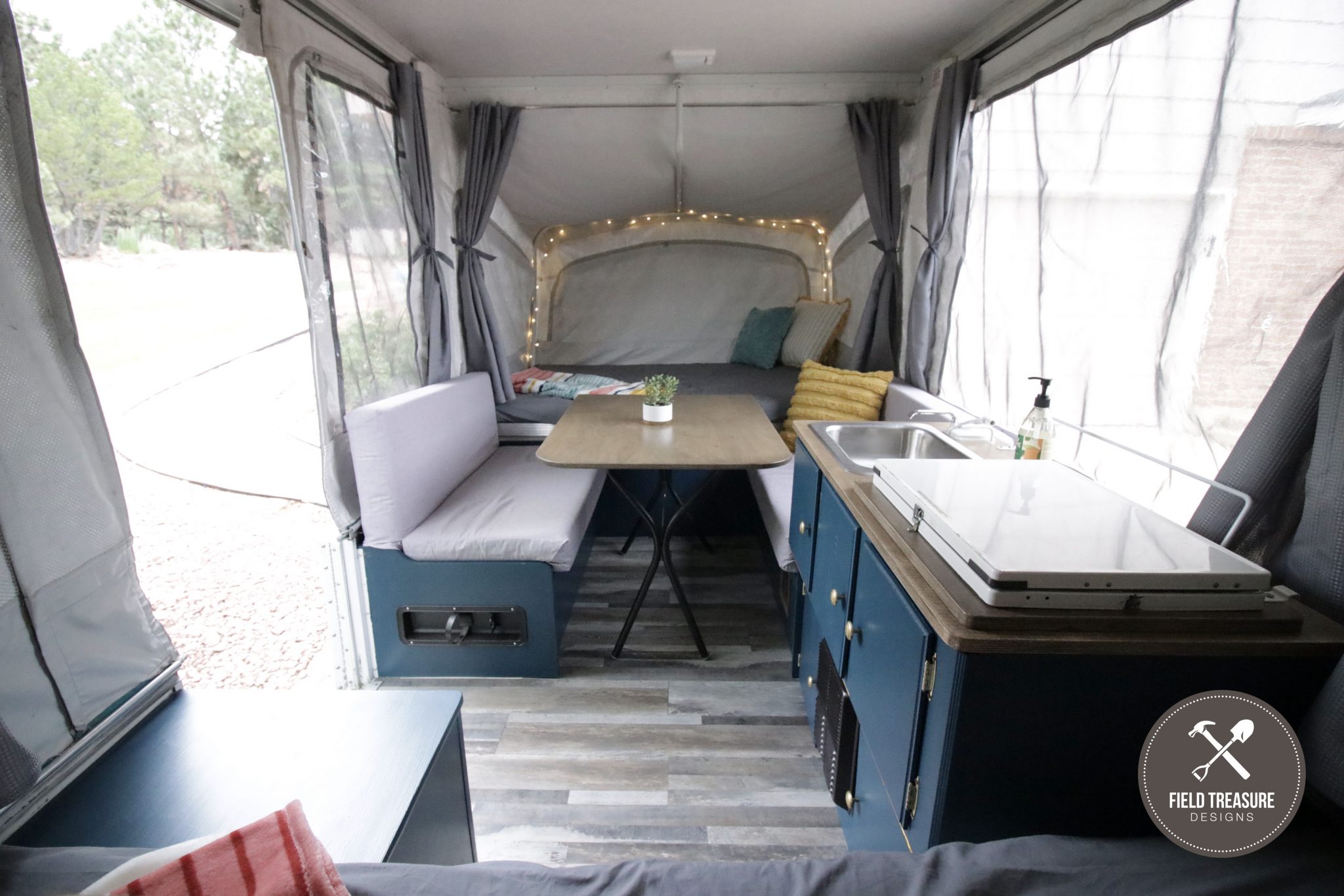 Our Pop-Up Camper Remodel, Part 3 - Field Treasure Designs