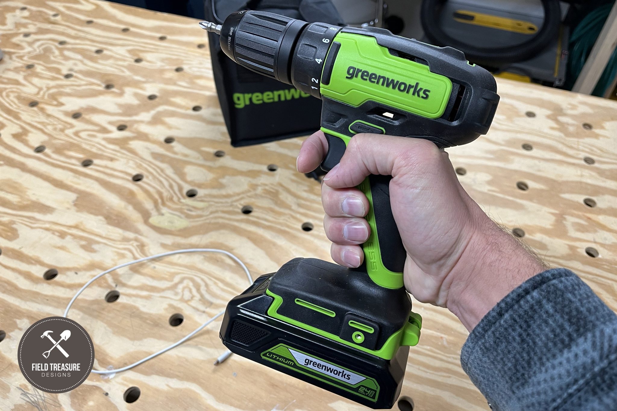 Greenworks Drill Driver Unbox & Review - Field Treasure Designs