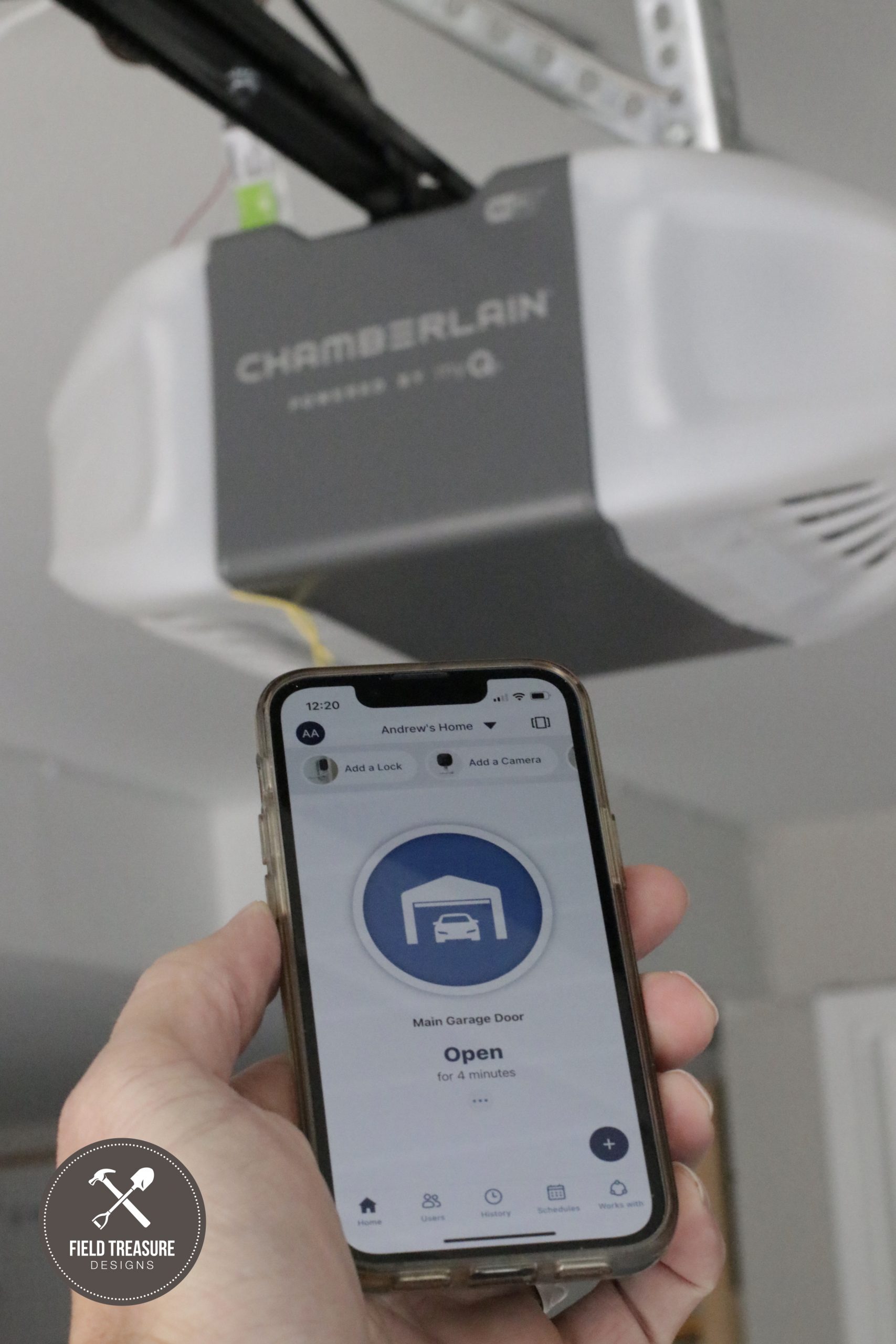 Chamberlain Smart Garage Door Opener Installation - Field Treasure Designs
