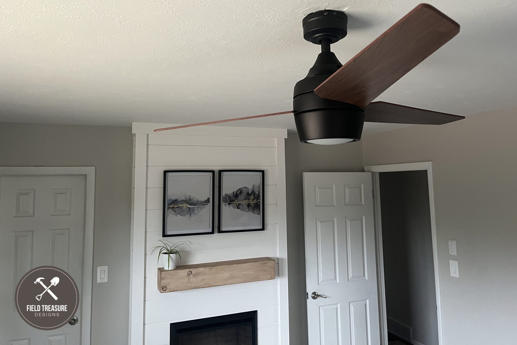 How to Install a Modern Ceiling Fan - Field Treasure Designs