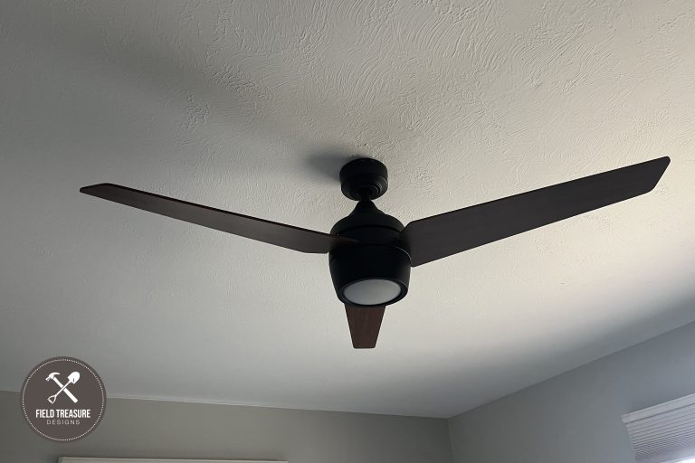 How to Install a Modern Ceiling Fan - Field Treasure Designs
