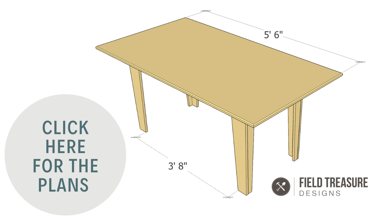 Build a Dining Table out of ONE Sheet of Plywood - Field Treasure Designs