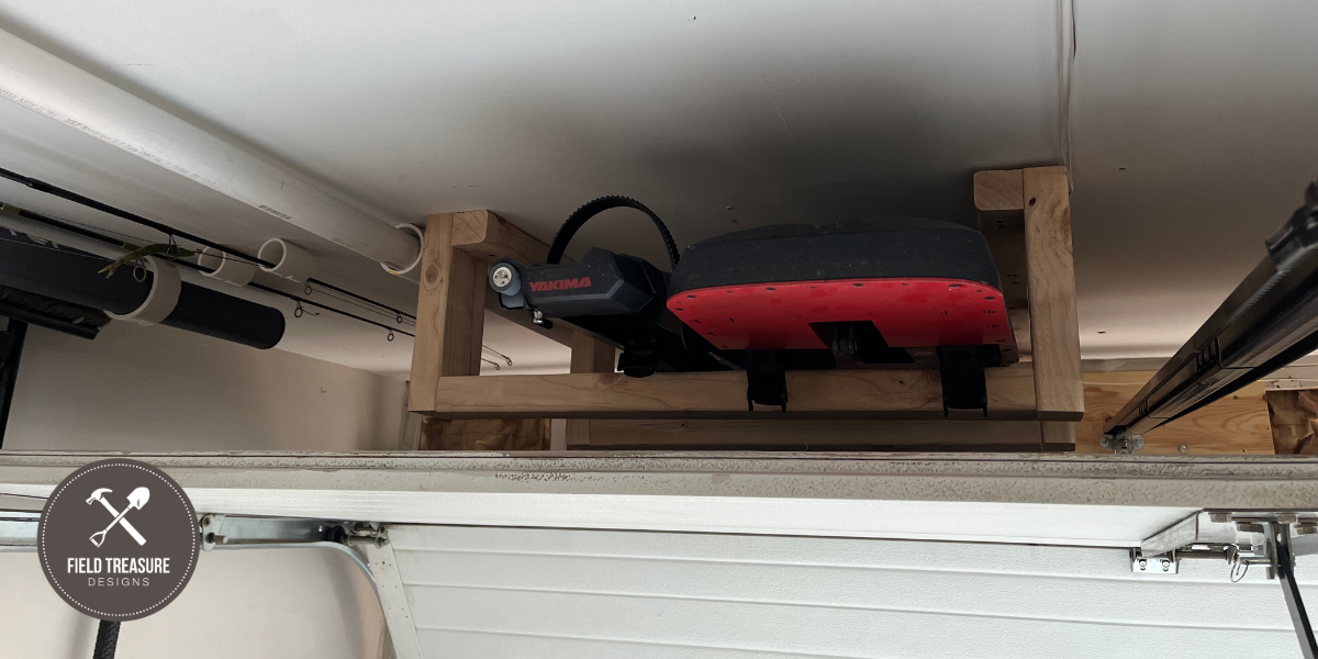 Above Garage Door Storage Rack - Field Treasure Designs